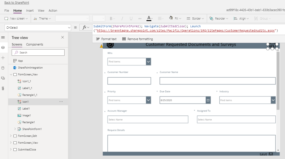 SubmitForm on NewForm from SharePoint Customize Forms Not Working | Microsoft Community Hub
